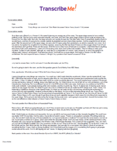 Sample Transcripts - TranscribeMe