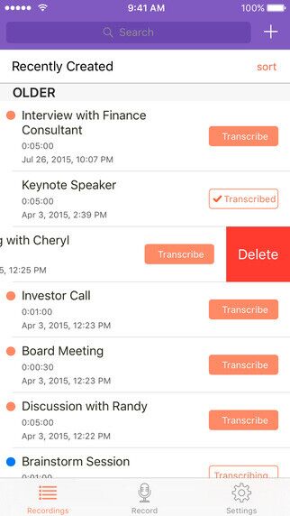 Mobile Transcription App - TranscribeMe