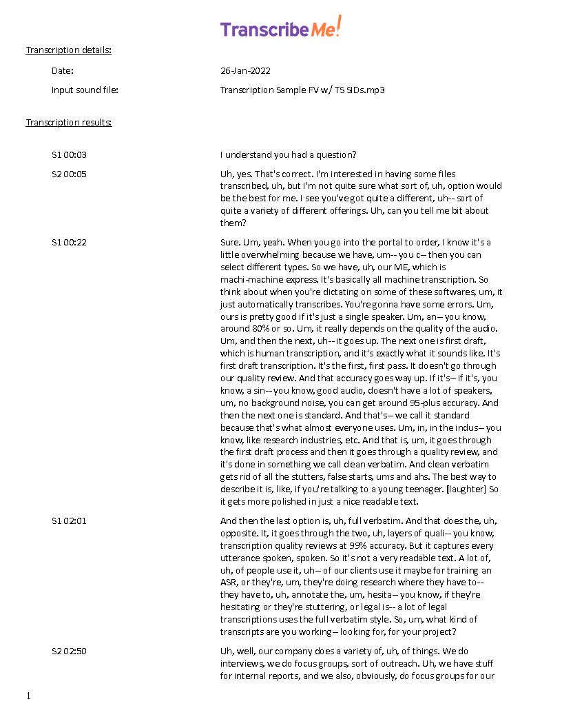 Sample Transcripts TranscribeMe sample-transcripts-transcribeme